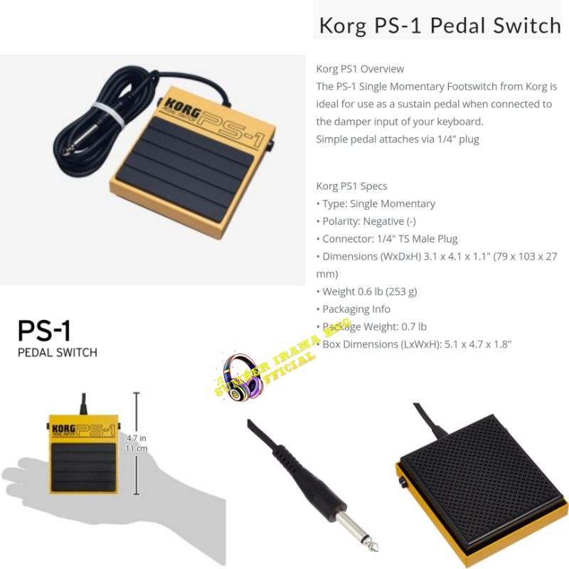Jual KORG PS-1 PEDAL SWITCH - SUSTAIN SWITCH KORG PS1 | Shopee Indonesia
