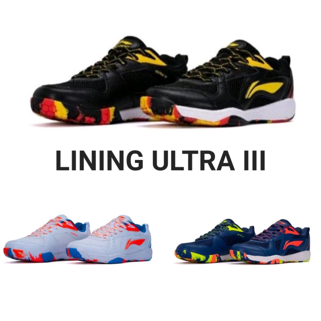 Jual Sepatu LINING ULTRA III 3 100% Original Badminton Shoes | Shopee ...