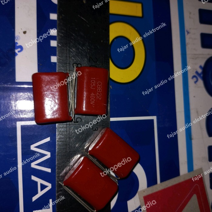 Jual capasitor milar 105j 400v 105 j 400 v 400volt 1uf 1 uf mylar ...