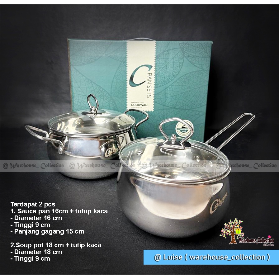 Jual PANCI LABU SET 2 in1/Panci gemoy/Calypso Milk Pot Set Duo/Panci ...