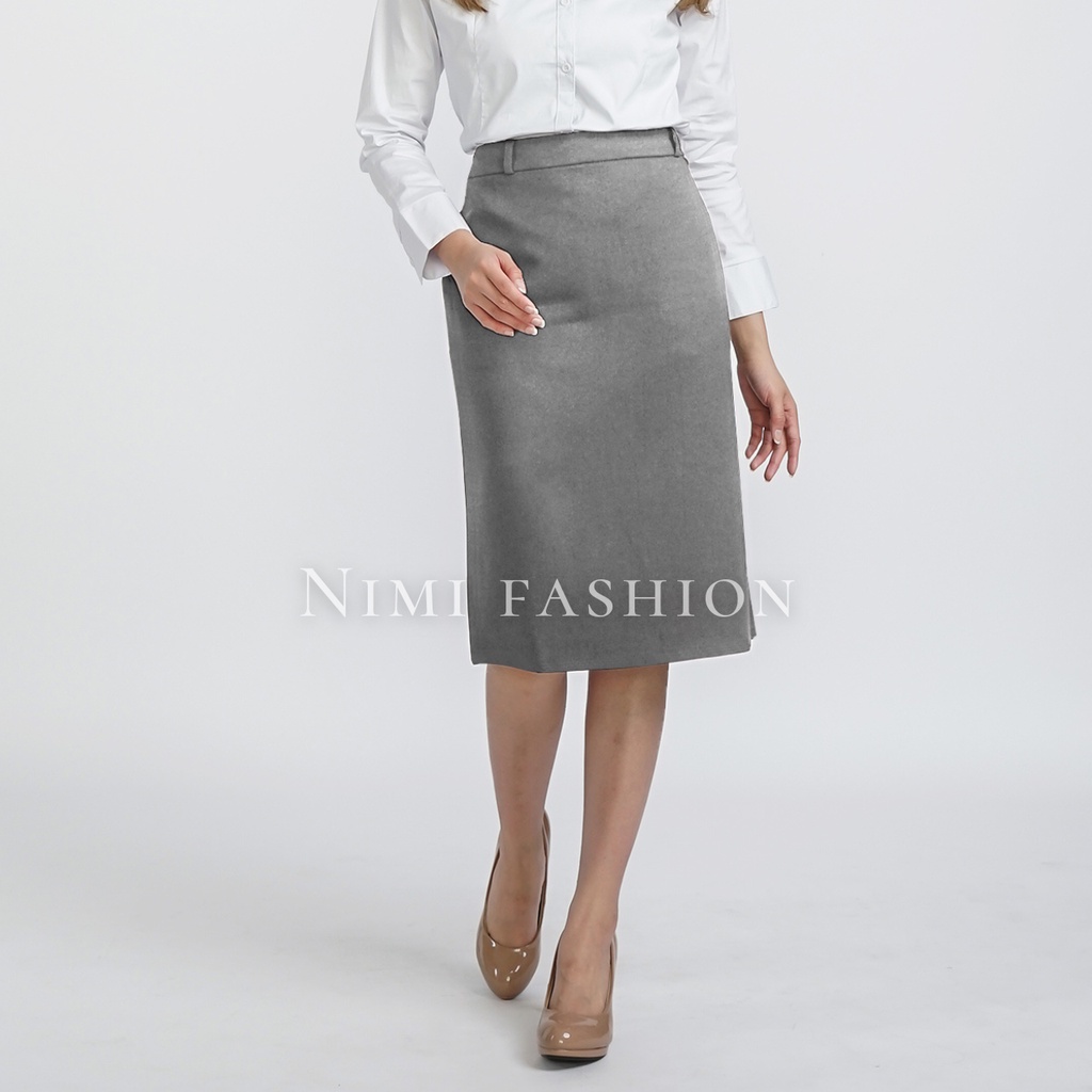 Jual NIMI - Rok Kerja Pendek Wanita Span 3/4 Bahan Formal Kantor Rok ...