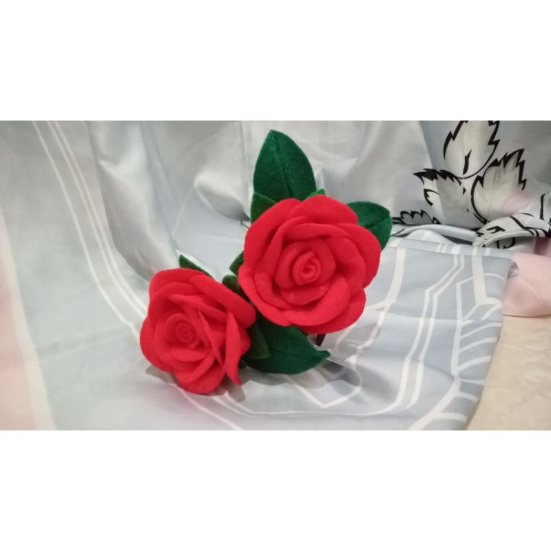 Jual Bunga Mawar Flanel Berdaun | Shopee Indonesia