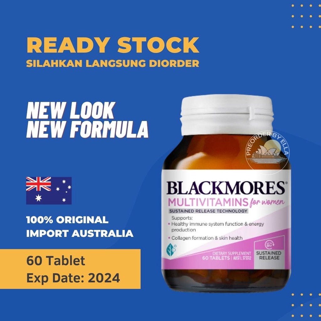 Jual Blackmores Multivitamin Multivitamins for Women 60 Tablet / Tablets (KEMASAN TERBARU ...