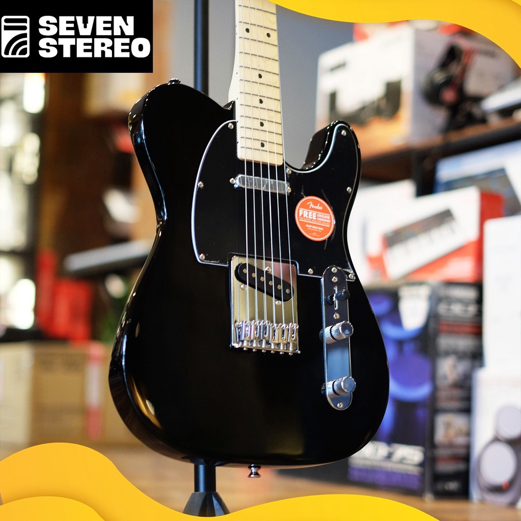 Jual Squier FSR Affinity Series Telecaster Electric Guitar Maple FB Black | Shopee Indonesia