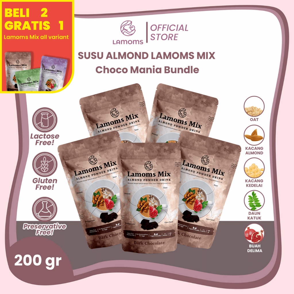 Jual LAMOMS MIX CHOCO MANIA BUNDLE - Dark Chocolate 5pcs - ASI BOOSTER ...