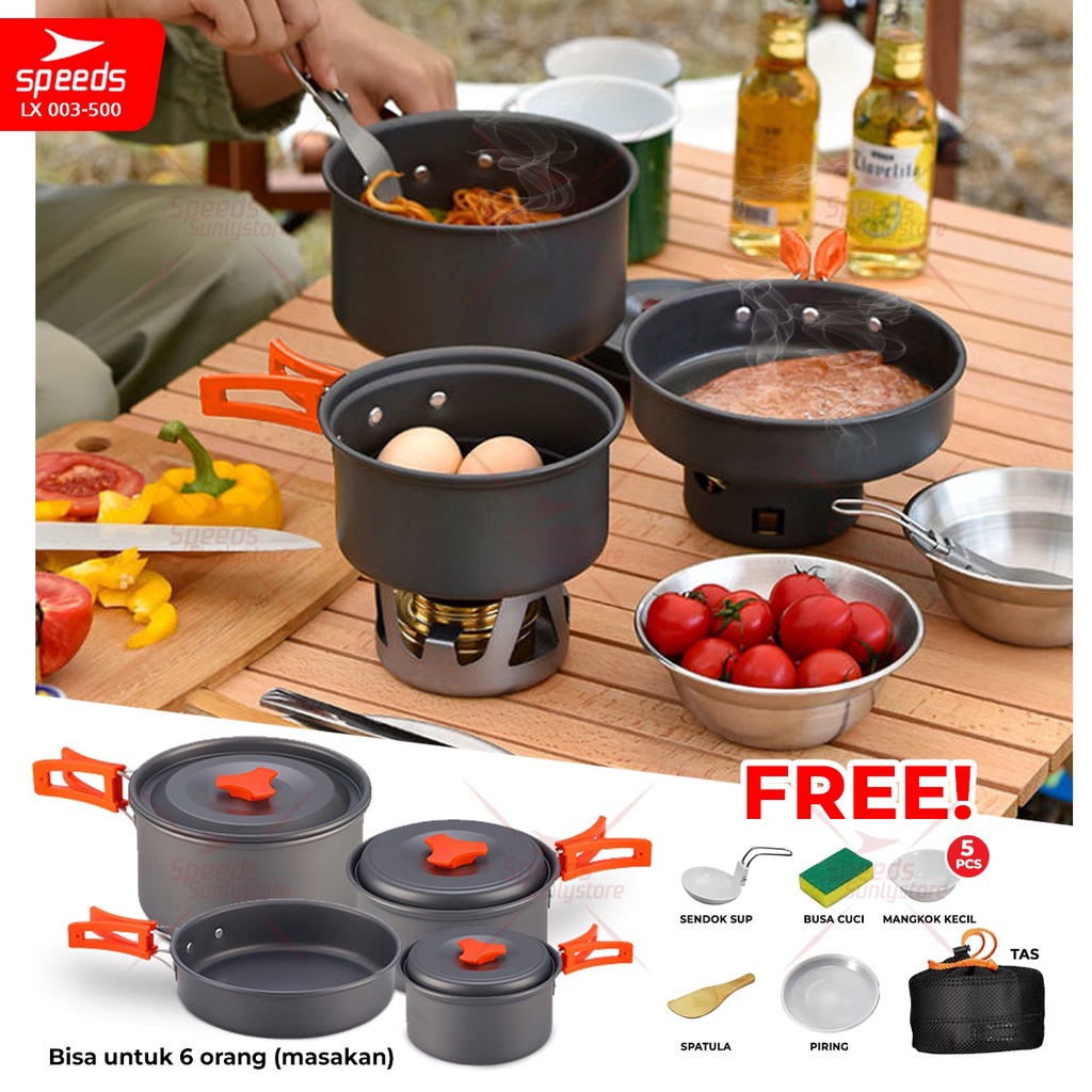 Jual SPEEDS Alat Masak Set Mini Camping Cooking Set Pesta Nesting Stove ...