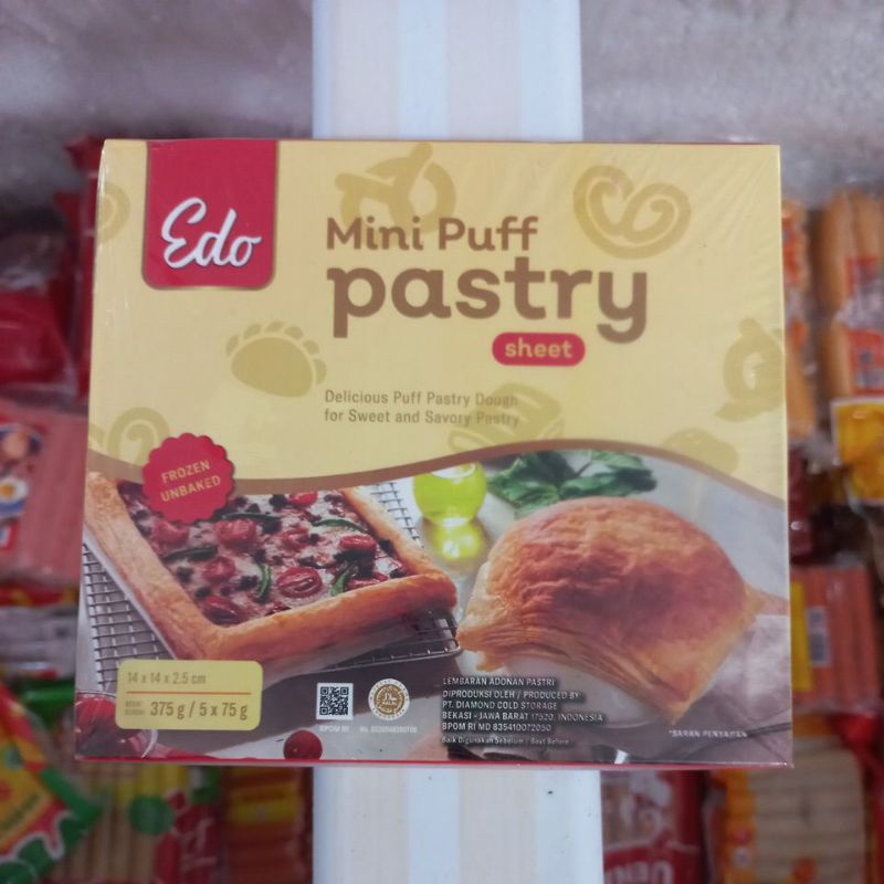 Jual Edo Mini Puff Pastry Sheet (Lembaran Adonan Pastri) 375g | Shopee ...