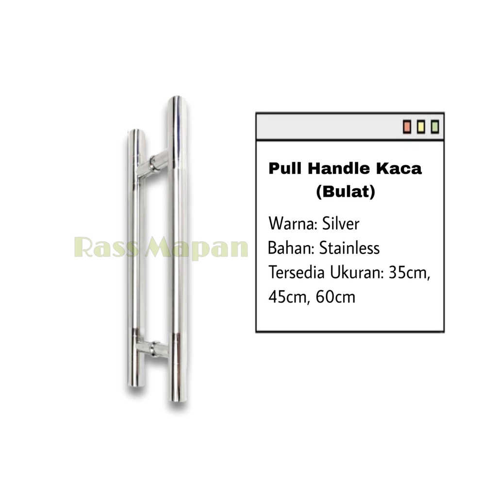 Jual Pull Handle Tarikan Pintu Kaca Bulat Minimalis Stainless | Shopee ...