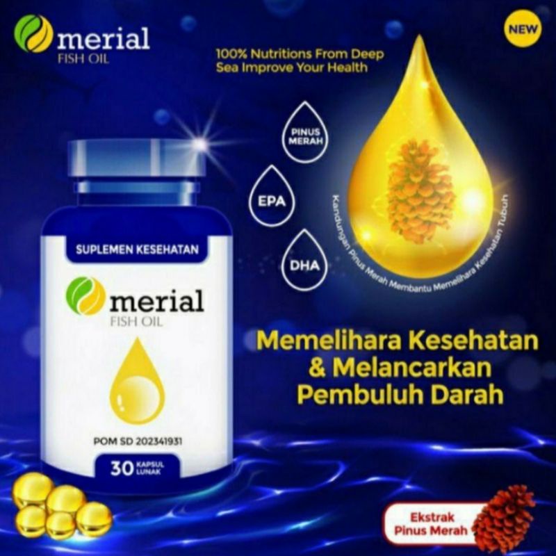 Jual OBAT DIABETES MERIAL FISH OIL ASLI 100% ORIGINAL OBAT KOMPLIKASI ...