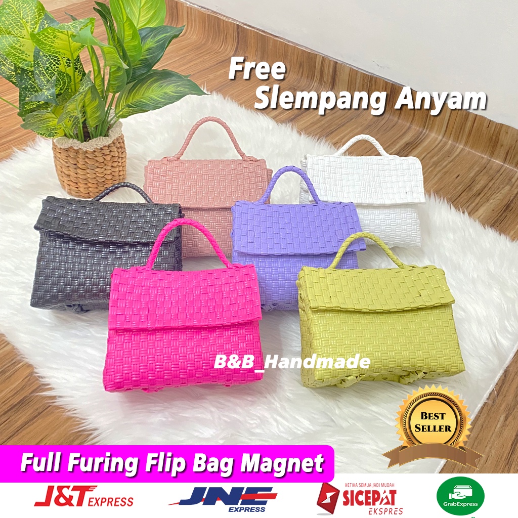 Jual (FREE SLEMPANG ANYAM) Furing!! Flip Bag Magnet Size S. Bisa Hand ...