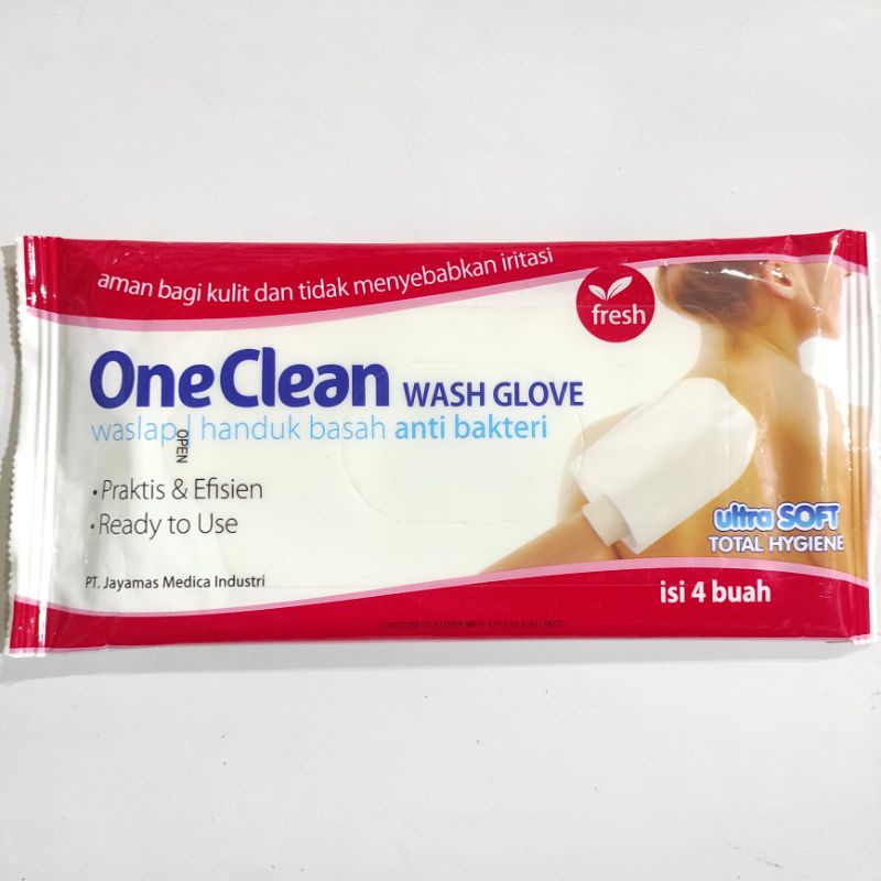 Jual Tisue basah waslap/ one clean wash glove/ washlap waslap sekali ...