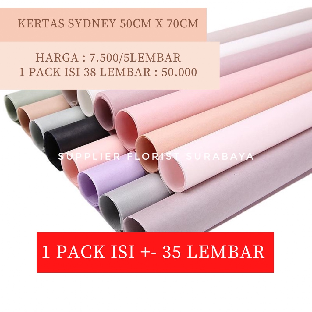 Jual [1PACK ISI 35 LEMBAR] KERTAS SYDNEY KOREAN WRAPPING PAPER BOUQUET ...