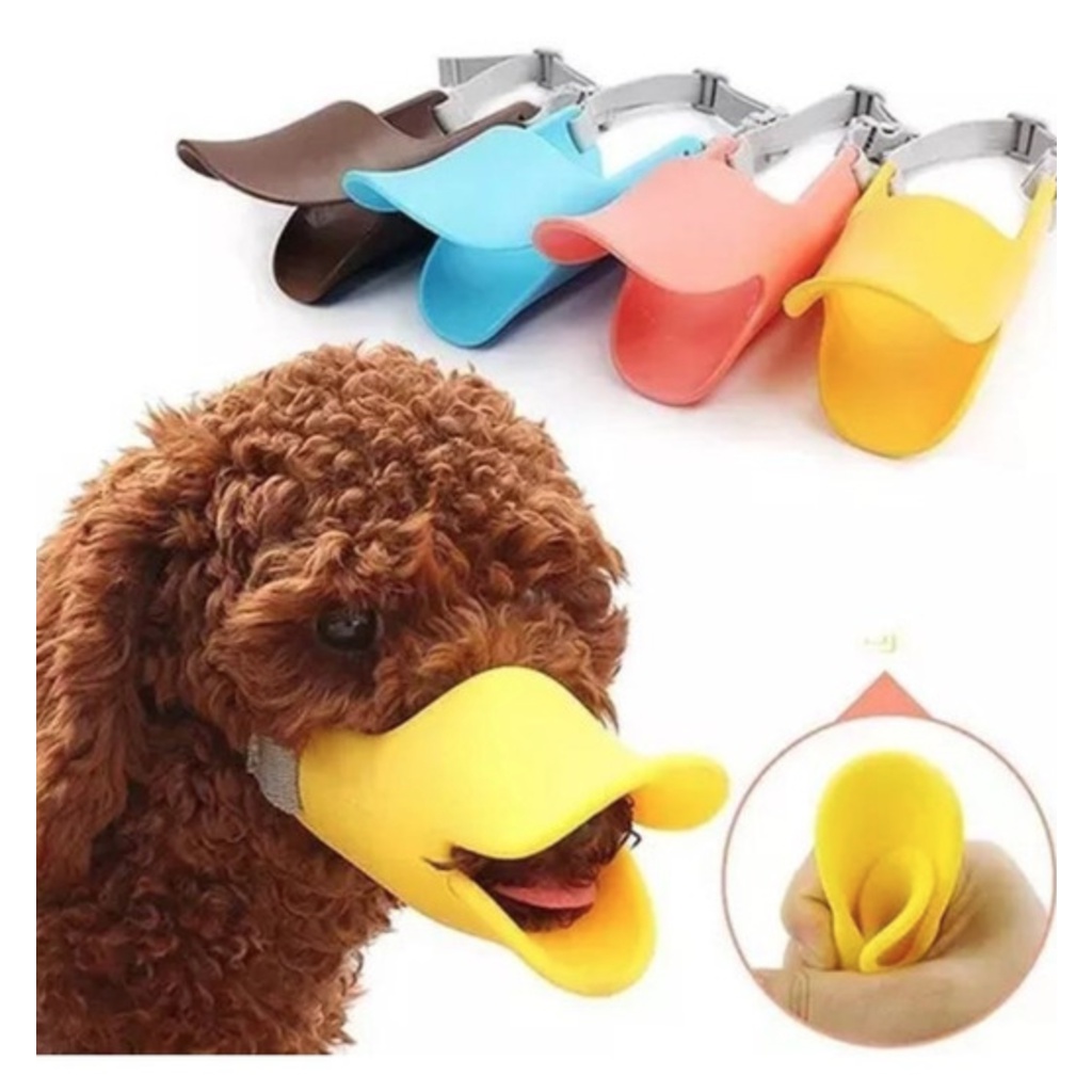 Jual Silicon Penutup Mulut Anjing Lucu Bentuk Mulut Bebek Anti Gigit ...