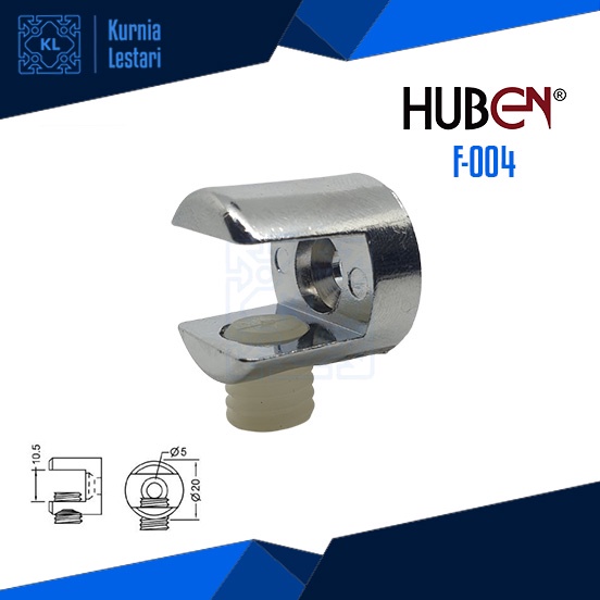 Jual Ambalan Jepit Kaca / Bracket Rak Kaca HUBEN F-004 (2 Pcs) | Shopee ...