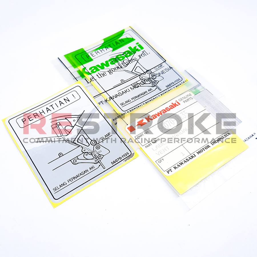 Jual STIKER LABEL PERHATIAN AKI BATTERY NINJA KIS R SS ORIGINAL ...