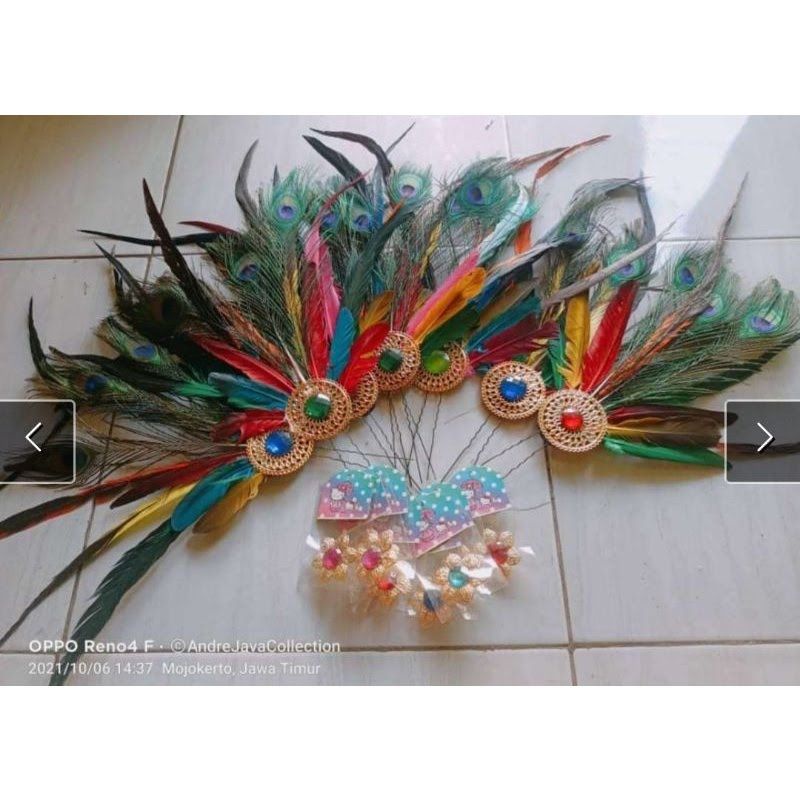 Jual Sunggar Bulu Accesoris tari bulu cel3ng srenggi bahan berkwalitas ...