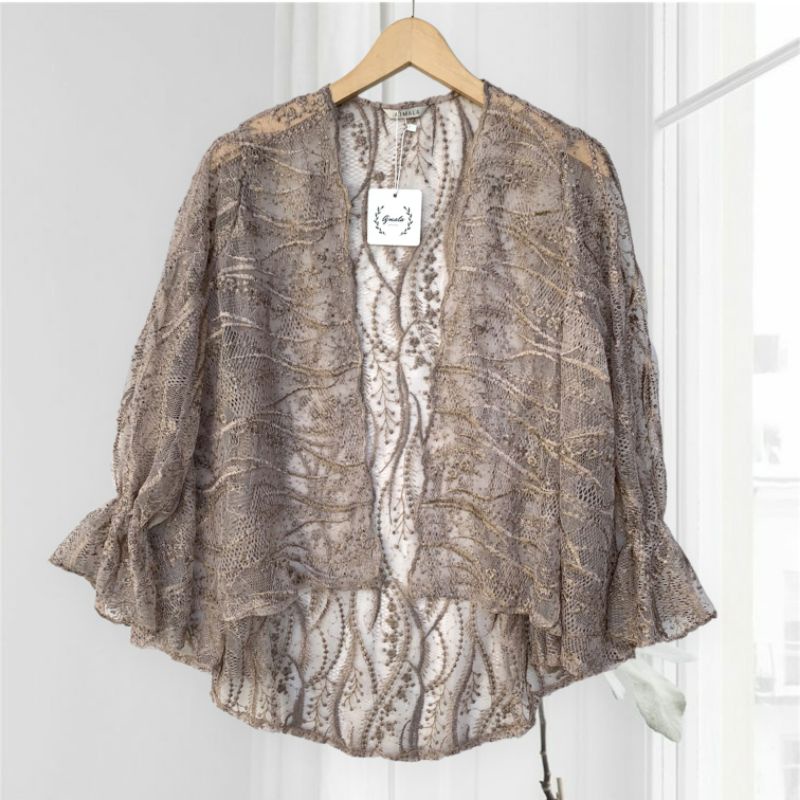 Jual Long outer Brokat / baju kondangan / outer brukat/ Ajmala | Shopee ...