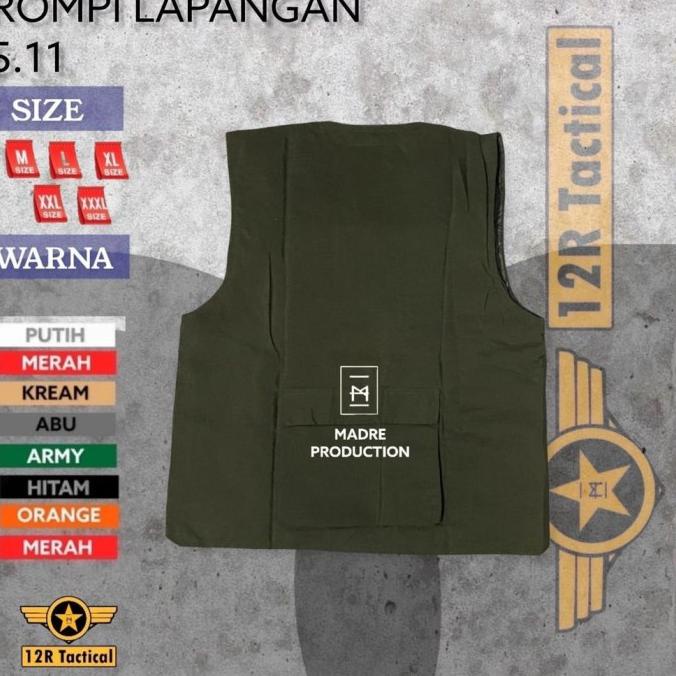 Jual Rompi Tactical Rompi Lapangan Rompi Crew Rompi Kerja Rompi Simple ...