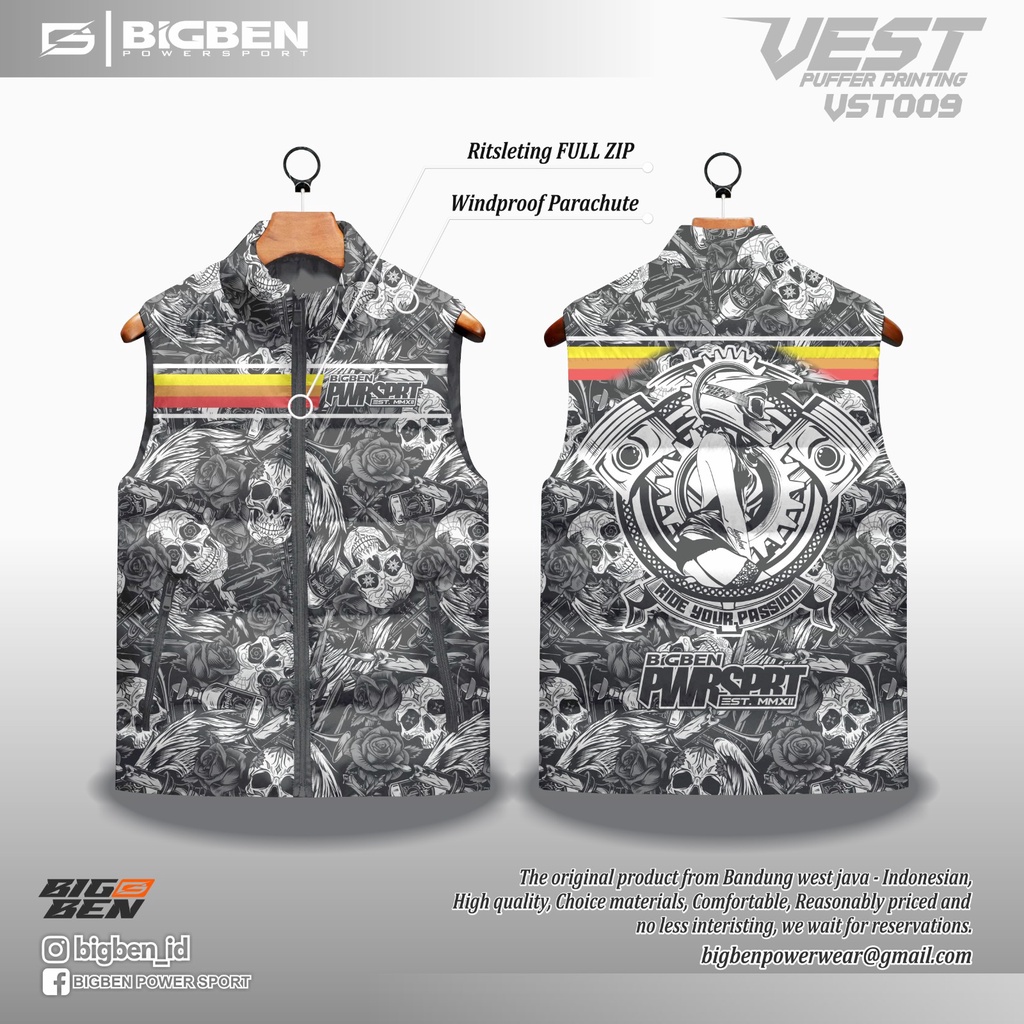 Jual Bigben Power Sport Vest Puffer / Rompi Motor / Rompi Riding ...