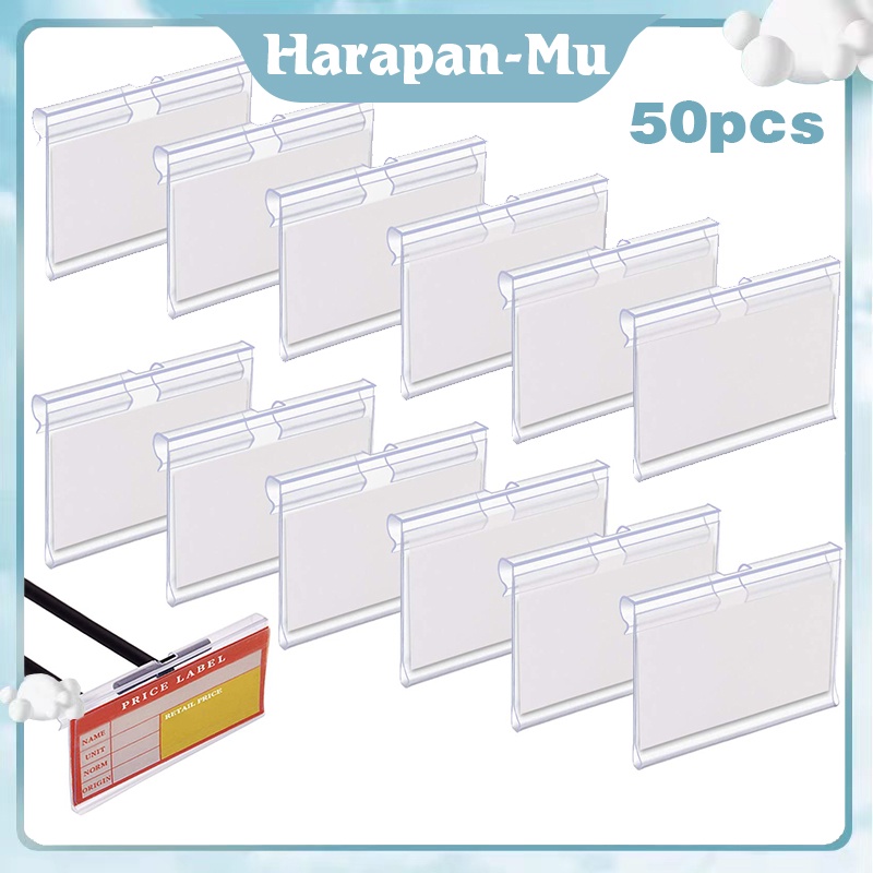 Jual Isi 50 Price Tag Holder Price Rail/Label Harga Type Jepit/Tempat ...