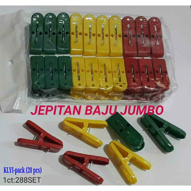 Jual Jepitan Baju Jumbo Murah (isi 20 pcs) | Shopee Indonesia