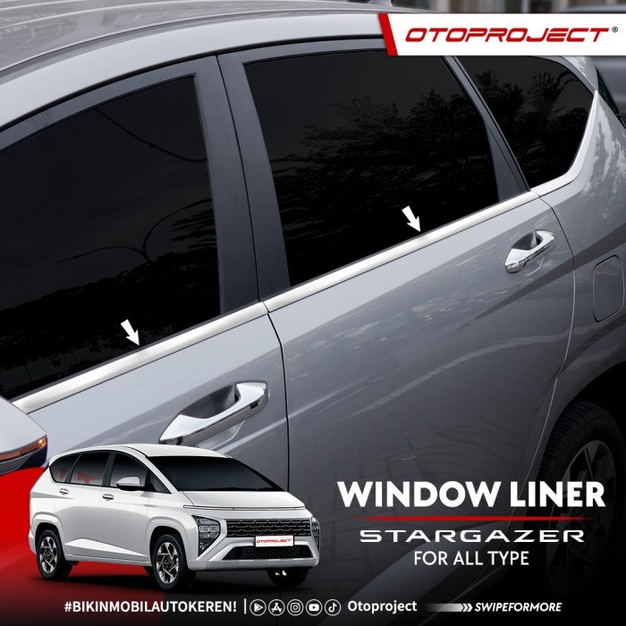 Jual Otoproject Window Liner Stargazer Stainless 2022 | Shopee Indonesia