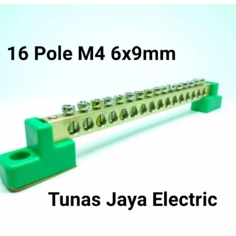 Jual Terminal Blok Grounding 16 Pole M4 6x9mm KUNINGAN | Shopee Indonesia
