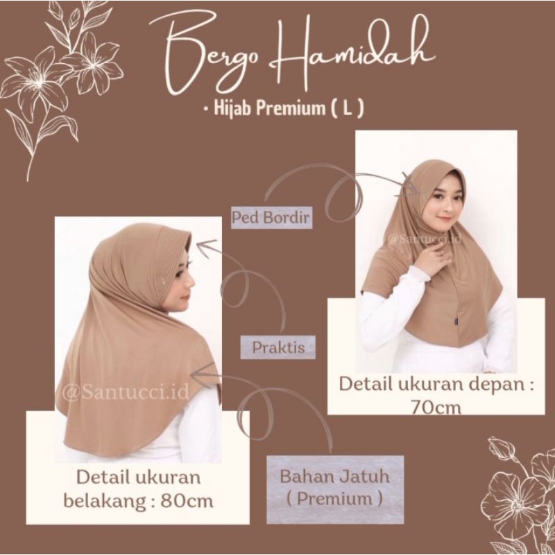 Jual ( ORI ) Hijab Bergo Hamidah L Sport Panjang/Hijab Instan/Hijab Voly/Hijab Daily | Shopee ...