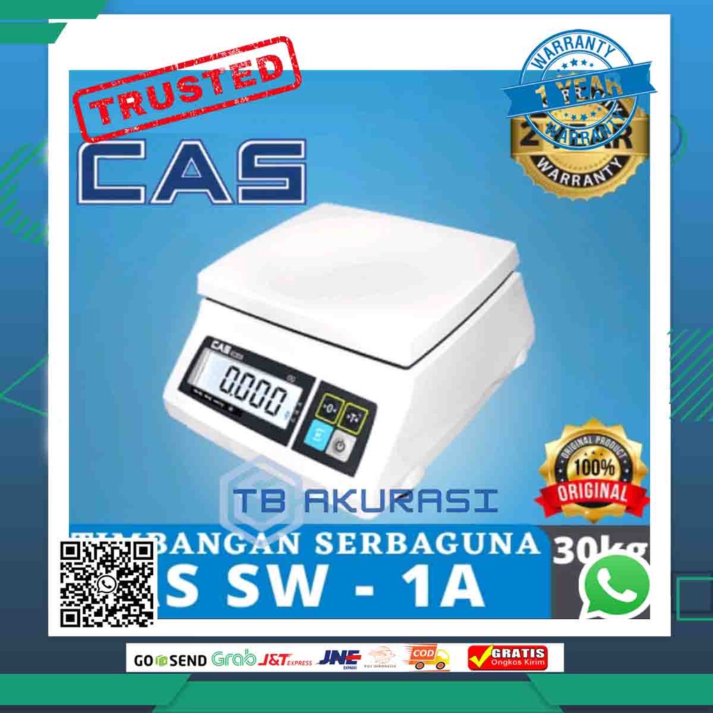 Jual TIMBANGAN MEJA DIGITAL CAS SW-1A/TIMBANGAN KUEH/SEMBAKO/INDUSTRI.DLL 3KG 6KG 15KG 30KG New ...