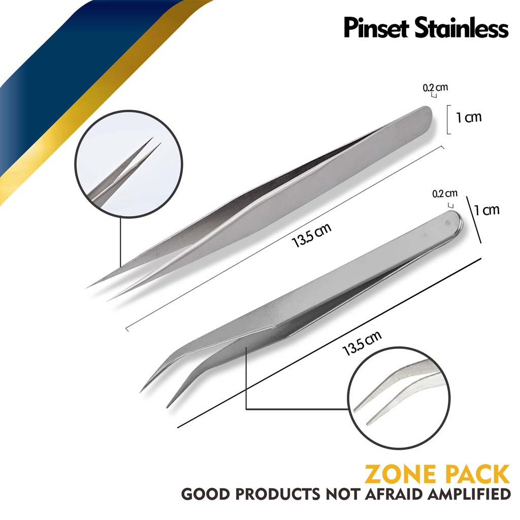 Jual Pinset Stainless | Pinset Siku Lurus Stainless Steel Laboratorium ...
