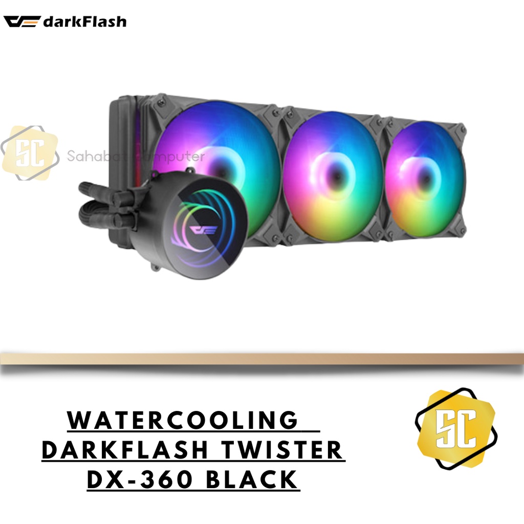 Jual Watercooling Darkflash Twister DX-360 Black | Shopee Indonesia