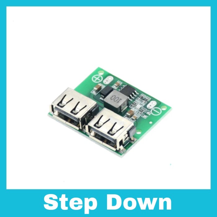Jual Step Down Dual USB 6V-26V TO 5V 3A Charger Module Buck Converter ...