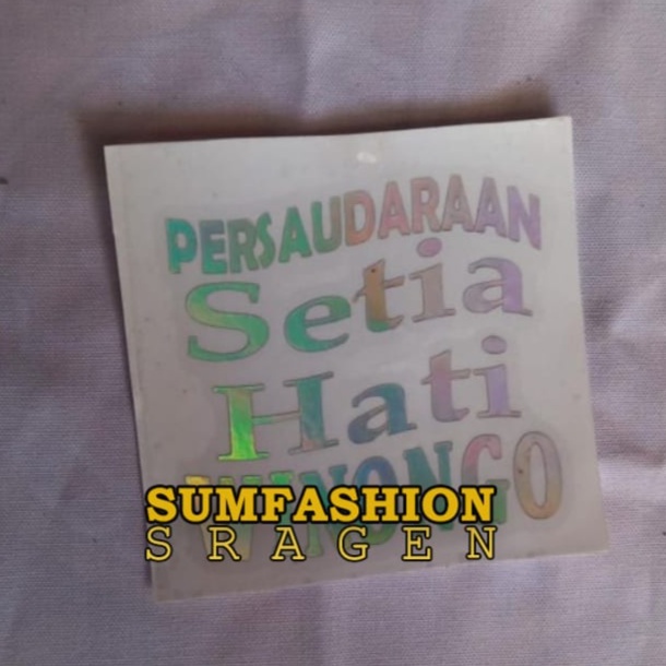 Jual Stiker PSHW Cutting - Stiker PSWH Hologram Pelangi - Logo PSHW ...