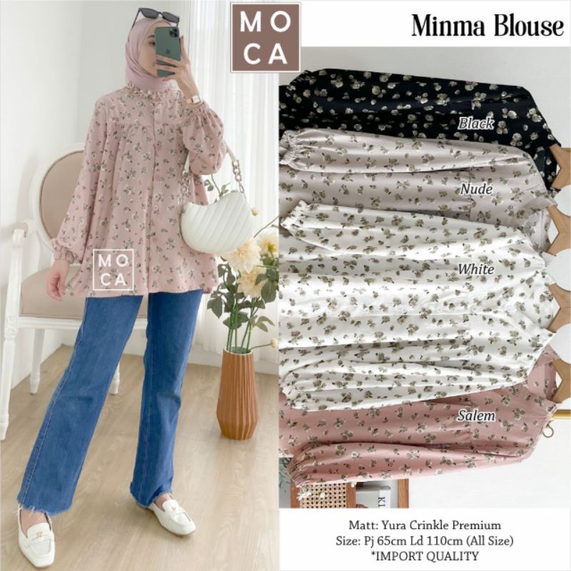 Jual Minma blouse original product moca | Shopee Indonesia