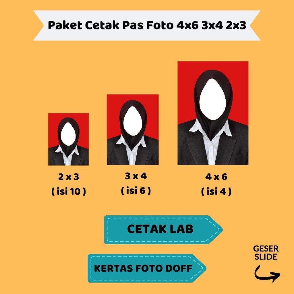 Jual Paket Cetak Pas Foto Lab 4X6 3X4 2X3 | Shopee Indonesia