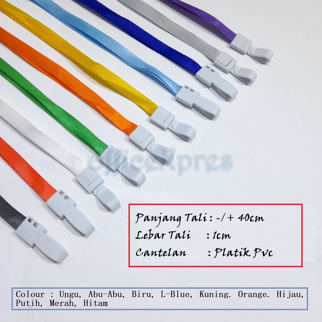 Jual Tali ID Card Nylon Cantelan Plastik 2048 / Card Holder / Tali Name ...