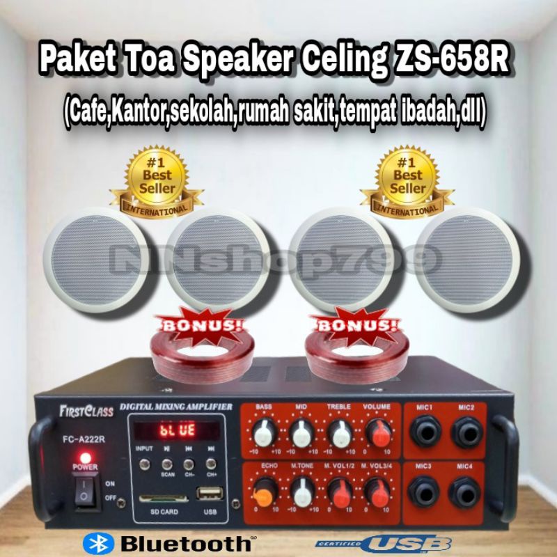 Jual Paket Celing Toa indoor ZS 658R / Speaker Plafon ZS 658R (mantul 2 ...