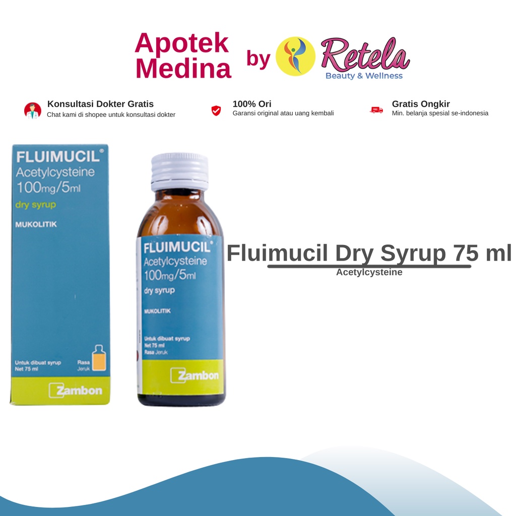 Jual FLUIMUCIL DRY SYRUP 75ML | Shopee Indonesia