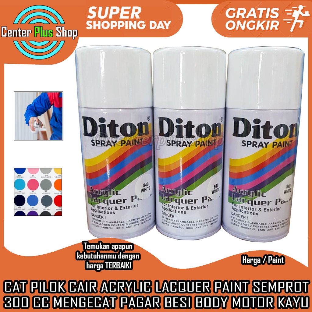 Jual CAT PILOK DITON CAIR ACRYLIC LACQUER PAINT SEMPROT 300 CC MENGECAT ...