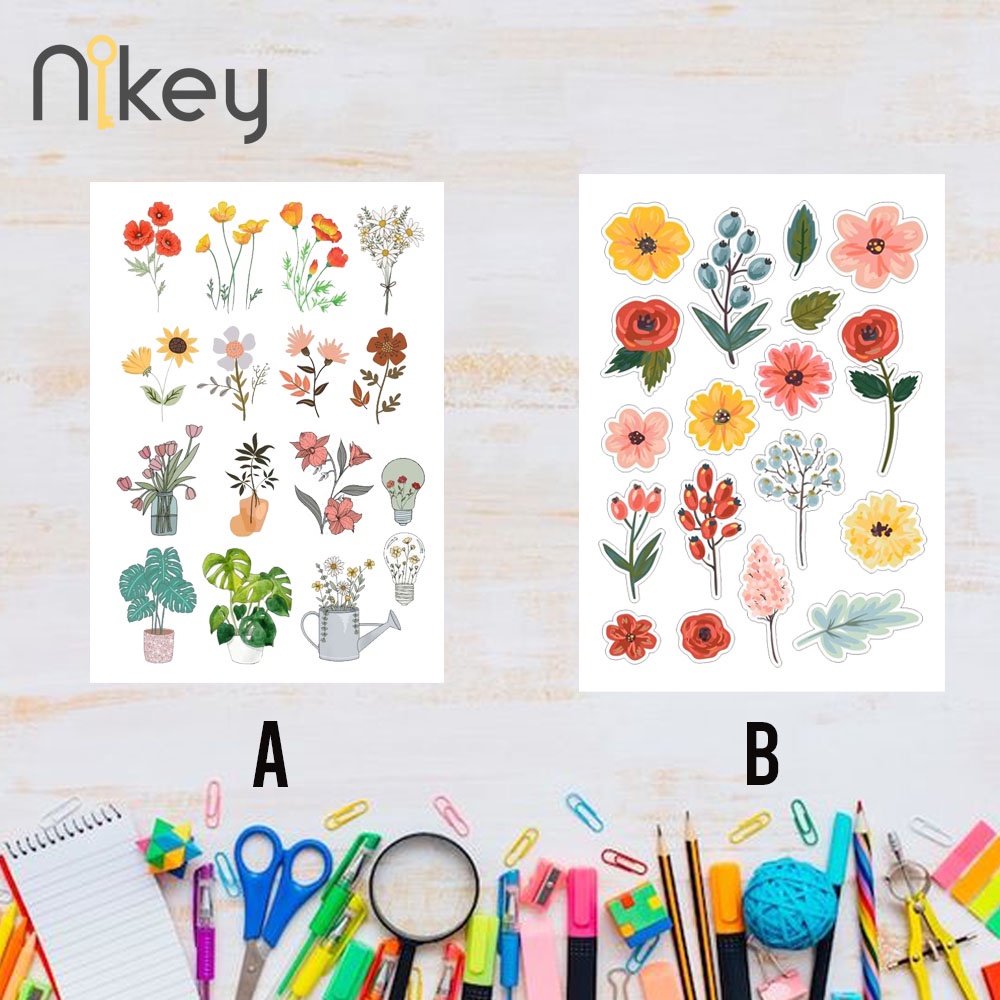 Jual Stiker Label, Stiker Aesthetic, Stiker Flower, Stiker Bunga ...