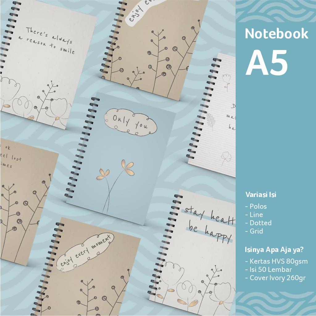 Jual Buku Diary Notebook A5 - Buku Tulis Aesthetic untuk Diary Book ...