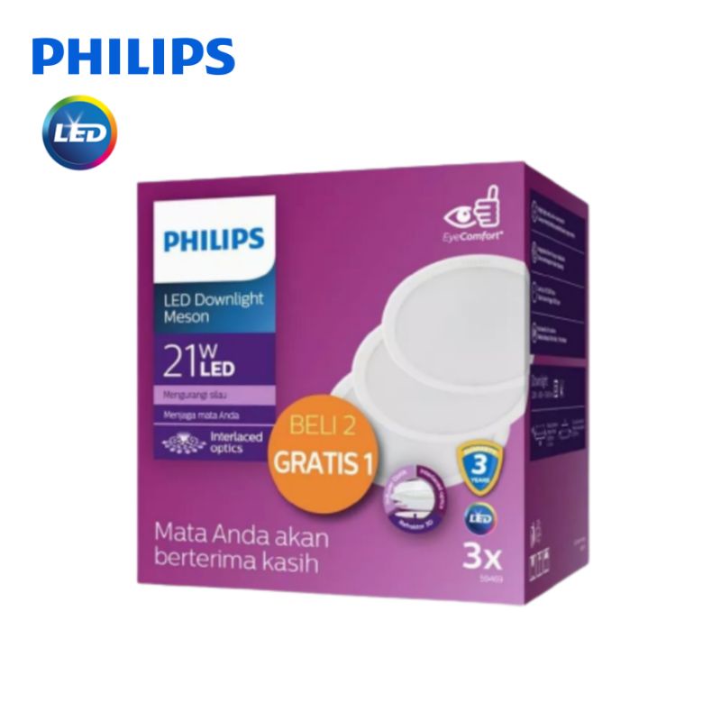 Jual PHILIPS Downlight LED Meson PACK 21W 21Watt 175 65K ID MP recessed ...