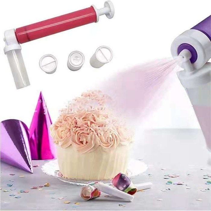 Jual Alat Cake Spray Gun Set Penghias Kue Penyemprot Kue Air Brush Cake ...