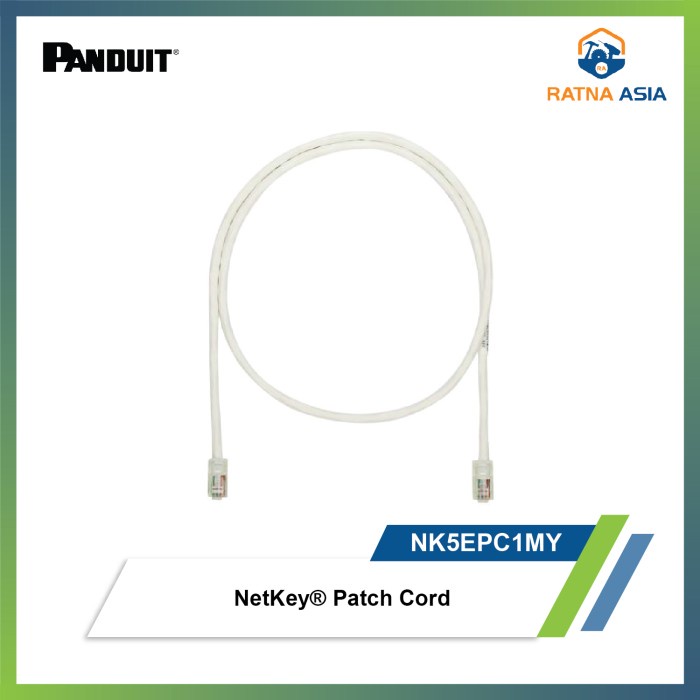 Jual NK5EPC1MY Kabel UTP Panduit NetKey Patch Cord 1 Meter | Shopee ...