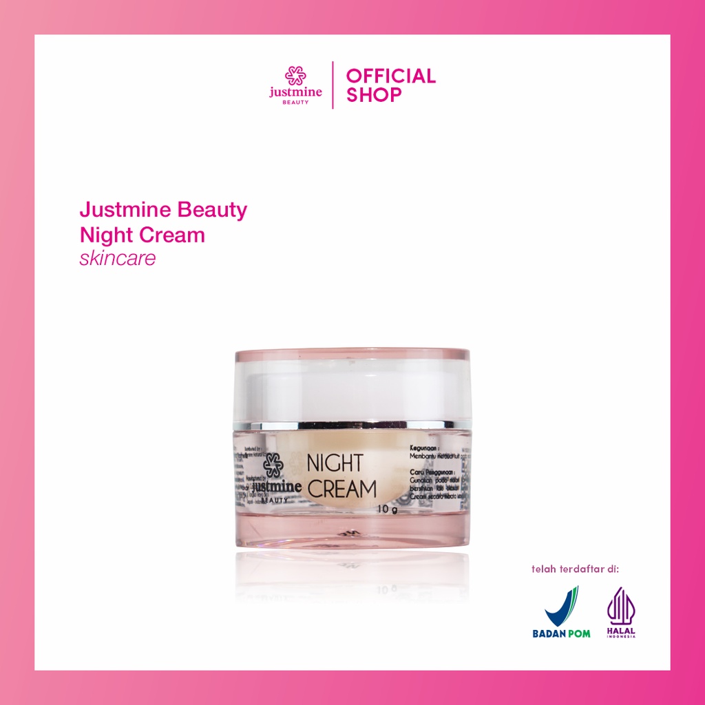 Jual Justmine Beauty Night Cream Cream Malam untuk Semua Jenis Kulit | Shopee Indonesia