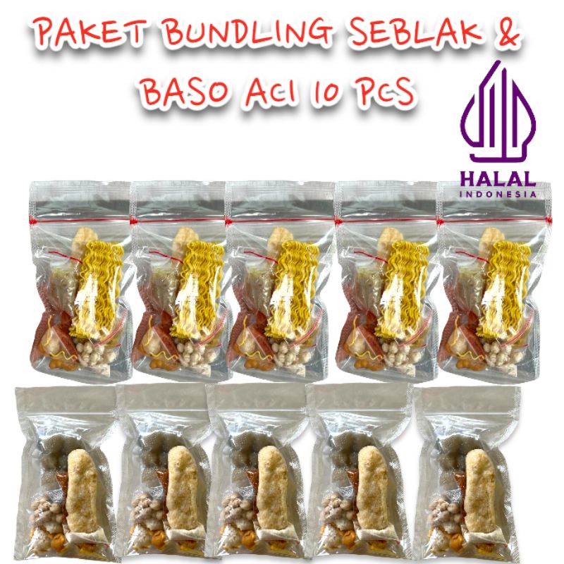 Jual PAKET SEBLAK MIE 5 DAN BASO ACI 5PCS | Shopee Indonesia