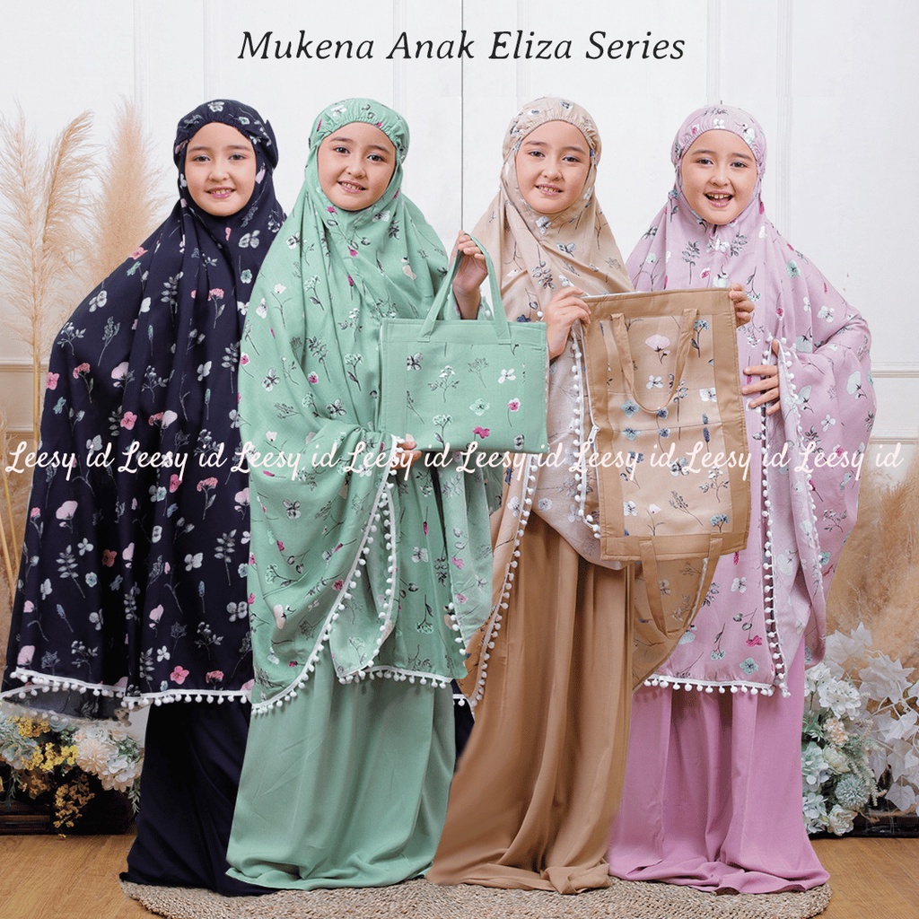 Jual Leesy.id - Mukena Anak Tanggung Tas Sajadah Motif Eliza | Shopee ...