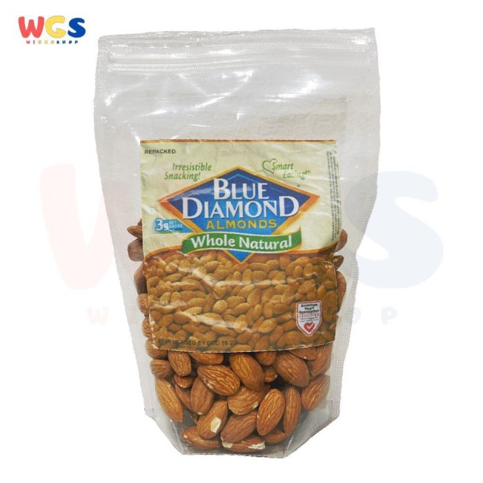 Jual Blue Diamond Almonds Whole Natural Raw Snack Almond Nuts 250 gr ...