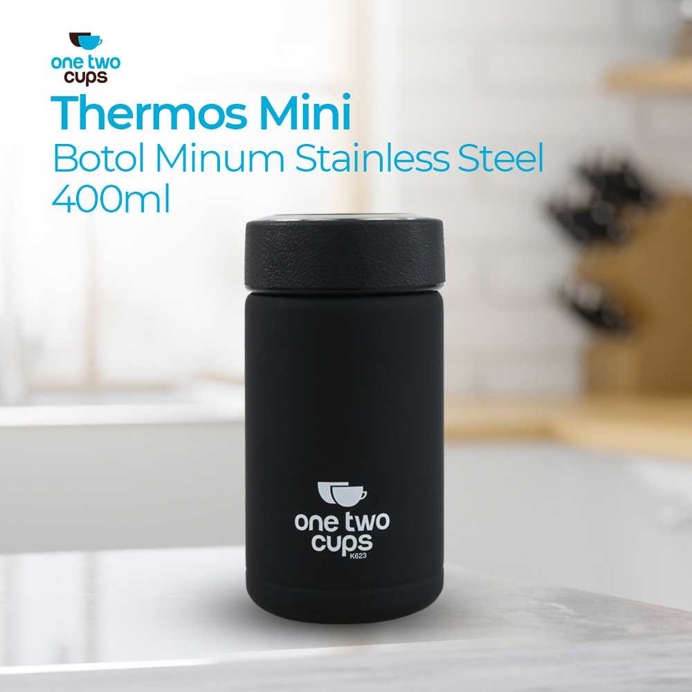 Jual One Two Cups Botol Minum Thermos Mini Stainless Steel 400 ml | Shopee Indonesia