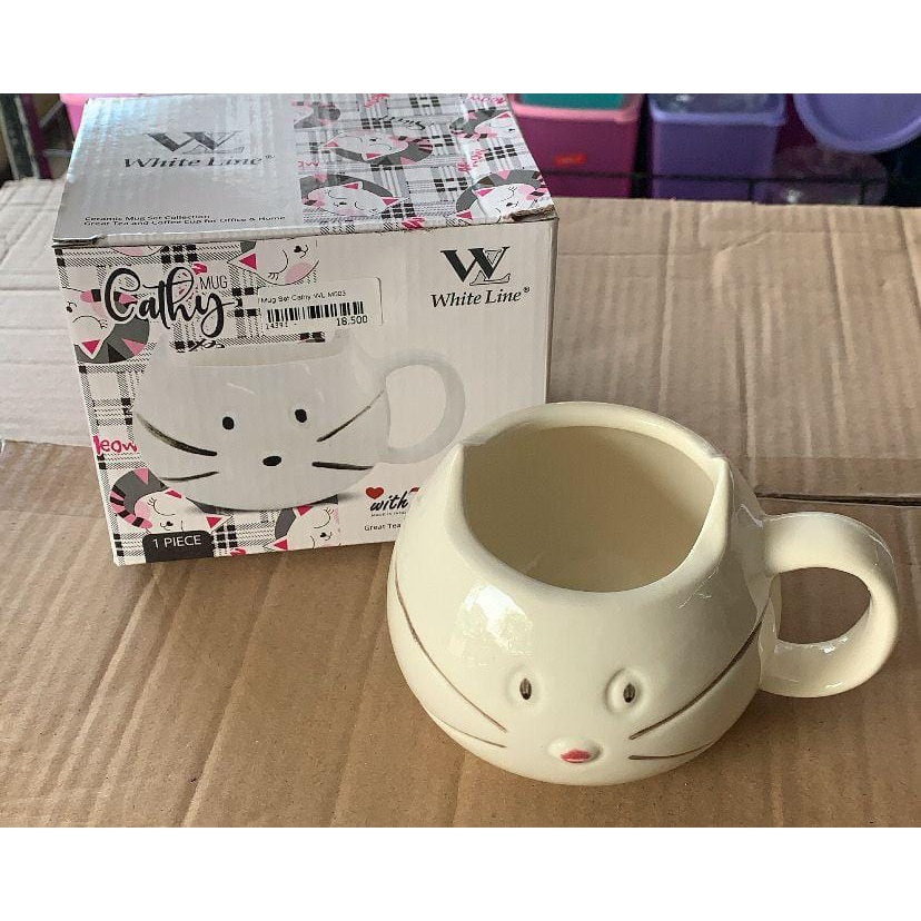 Jual Mug Set Cathy WL M003 | Mug / Gelas Kucing Keramik | Shopee Indonesia